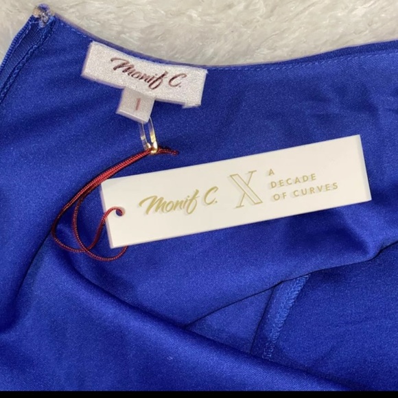 Monif C. | Dresses | Monif C Jenna Blue Asymmetrical Dress | Poshmark